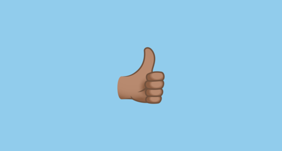 👍🏽 Thumbs Up: Medium Skin Tone Emoji on JoyPixels 7.0