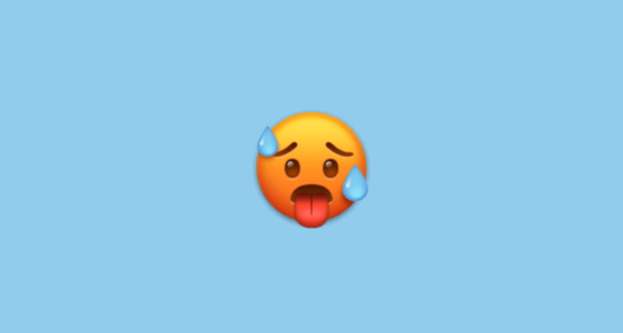 🥵 Rosto Fervendo De Calor Emoji on LG Velvet