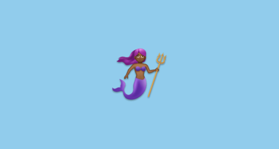 🧜🏾‍♀️ Sirena: Tono De Piel Oscuro Medio Emoji on LG Velvet