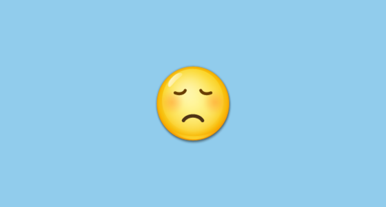 😞 Rosto Desapontado Emoji on LG G5