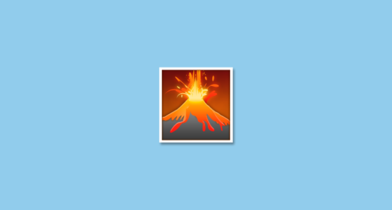 🌋 Volcán Emoji on LG G5