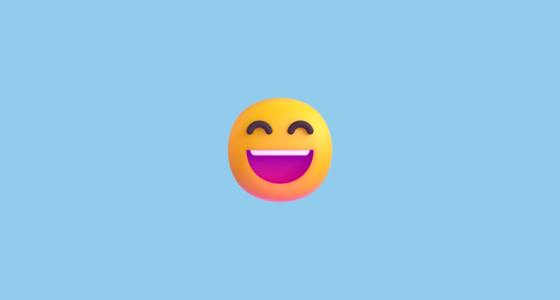 😄 Grinning Face with Smiling Eyes Emoji on Microsoft Teams 1.0