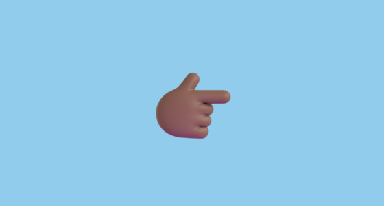 👉🏾 Main Avec Index Pointant À Droite: Peau Mate Emoji on Microsoft ...