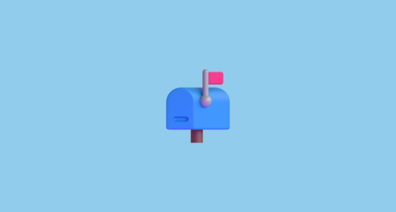 📫 Boîte Aux Lettres Fermée Drapeau Levé Emoji on Microsoft Teams 15.0
