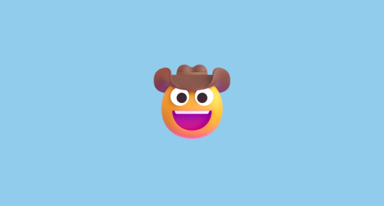 🤠 Cowboy Hat Face Emoji on Microsoft Teams 15.0