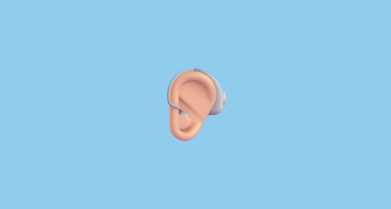 🦻🏼 Ear with Hearing Aid: Medium-Light Skin Tone Emoji on Microsoft ...