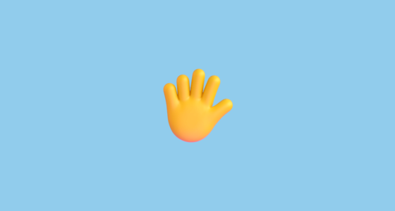 🖐️ Opgeheven Hand Met Uitgestoken Vingers Emoji on Microsoft Teams 15.0