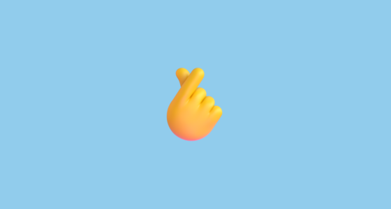 🫰 Hand with Index Finger and Thumb Crossed Emoji on Microsoft Teams 15.0