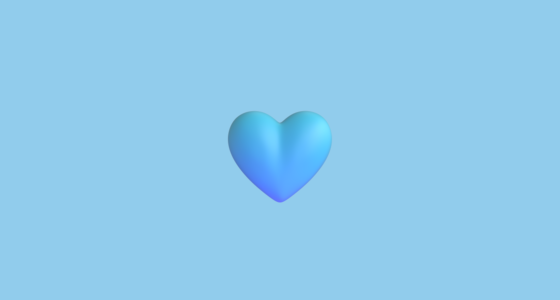 Corazón Azul Claro Emoji on Microsoft Teams 15.0