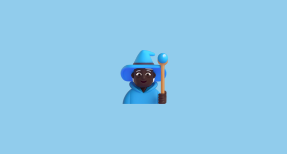 🧙🏿 Mago: Pele Escura Emoji on Microsoft Teams 15.0