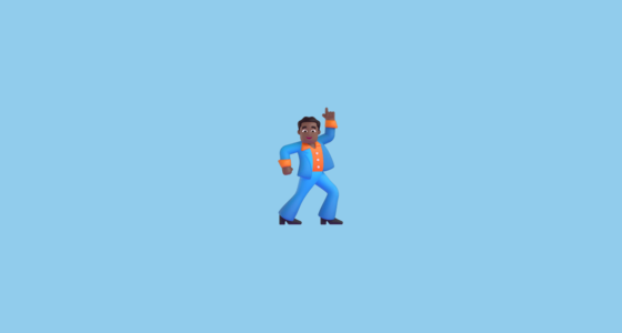 🕺🏾 Hombre Bailando: Tono De Piel Oscuro Medio Emoji on Microsoft Teams 15.0
