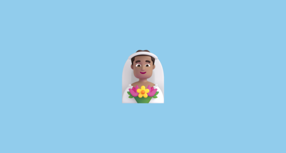 👰🏽‍♂️ Man with Veil: Medium Skin Tone Emoji on Microsoft Teams 15.0