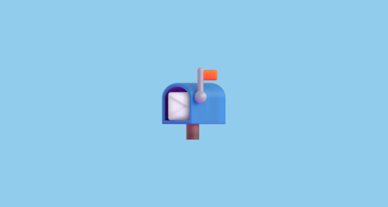 📬 Boîte Aux Lettres Ouverte Drapeau Levé Emoji on Microsoft Teams 15.0