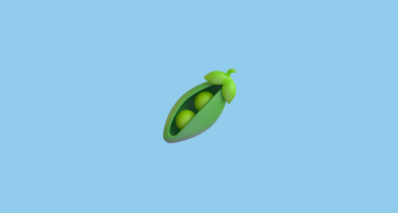 Pea Pod Emoji on Microsoft Teams 15.0