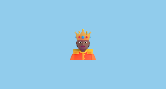 🫅🏾 Person with Crown: Medium-Dark Skin Tone Emoji on Microsoft Teams 15.0