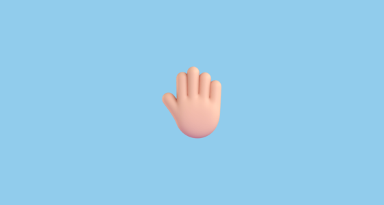 🤚🏻 Raised Back of Hand: Light Skin Tone Emoji on Microsoft Teams 15.0