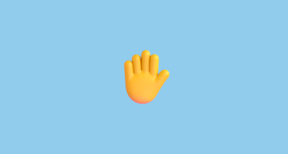 Raised Hand Emoji on Microsoft Teams 15.0