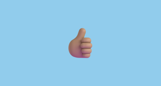 👍🏽 Daumen Hoch: Medium Teint Emoji on Microsoft Teams 15.0