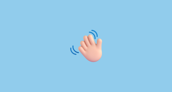 👋🏻 Waving Hand: Light Skin Tone Emoji on Microsoft Teams 15.0