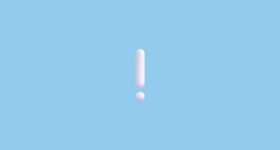White Exclamation Mark Emoji on Microsoft Teams 15.0