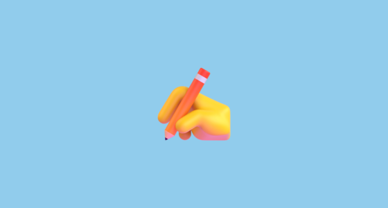 ️ Writing Hand Emoji on Microsoft Teams 15.0