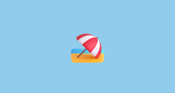 🏖️ Pantai Dengan Payung Emoji on Microsoft Teams 14.0