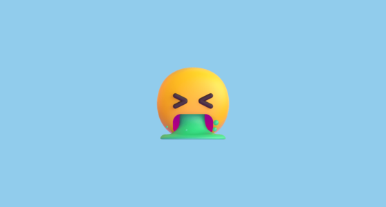 🤮 Cara Vomitando Emoji on Microsoft Teams 14.0