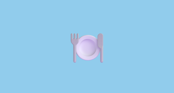 🍽️ Fourchette Et Couteau Avec Assiette Emoji on Microsoft Teams 14.0