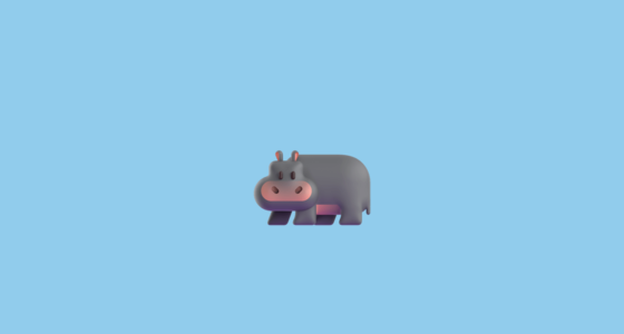 🦛 Hippopotame Emoji on Microsoft Teams 14.0