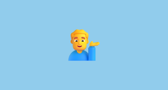 💁‍♂️ Infoschalter-Mitarbeiter Emoji on Microsoft Teams 14.0