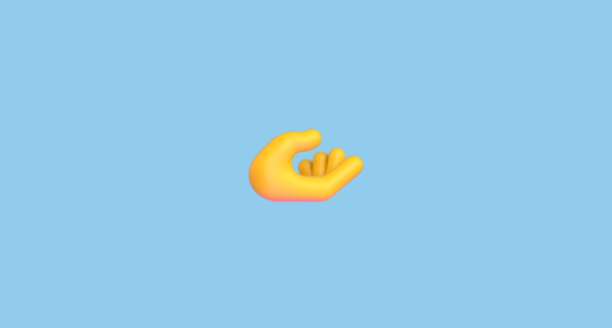 🫴 손바닥이 위를 향하는 손 Emoji on Microsoft Teams 14.0