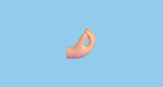 🤌🏼 Pinched Fingers: Medium-Light Skin Tone Emoji on Microsoft Teams 14.0