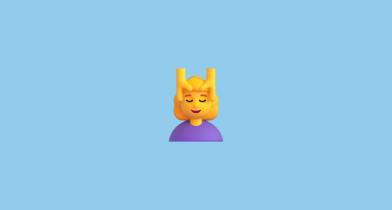 💆‍♀️ 女生按摩 Emoji on Microsoft Teams 14.0