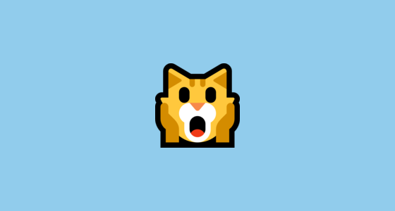 🙀 Weary Cat Emoji on Microsoft Windows 10 Fall Creators Update