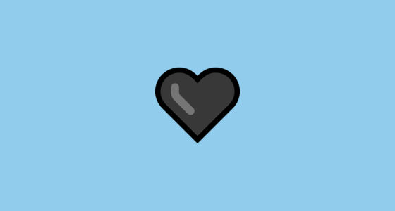 🖤 Corazón Negro Emoji on Microsoft Windows 10 April 2018 Update