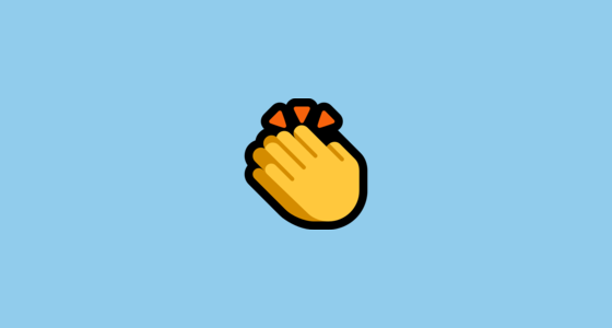 👏 Klappende Handen Emoji on Microsoft Windows 10 April 2018 Update