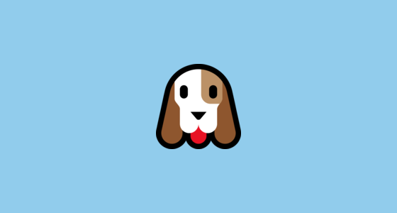 🐶 Tête De Chien Emoji on Microsoft Windows 10 April 2018 Update