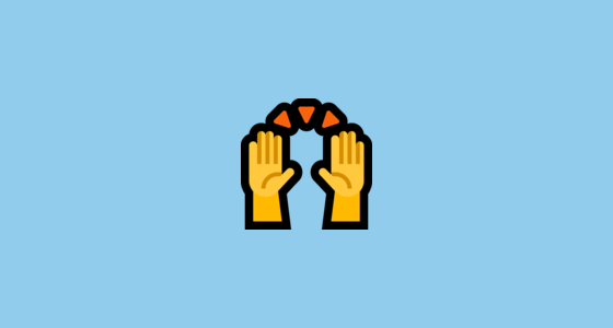 🙌 Manos Levantadas Celebrando Emoji on Microsoft Windows 10 April 2018 ...