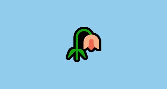🥀 枯萎的花 Emoji on Microsoft Windows 10 April 2018 Update