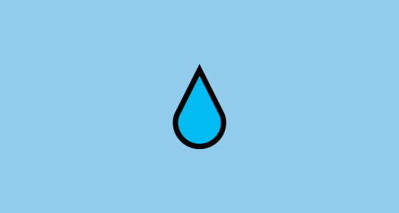 💧 Tropfen Emoji on Microsoft Windows 10 October 2018 Update