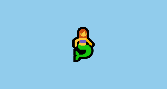 🧜‍♀️ Sirena Emoji on Microsoft Windows 10 October 2018 Update
