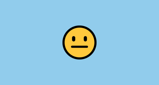 😐 Cara Neutral Emoji on Microsoft Windows 10 October 2018 Update