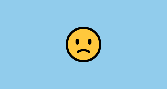 🙁 Rosto Meio Triste Emoji on Microsoft Windows 10 October 2018 Update