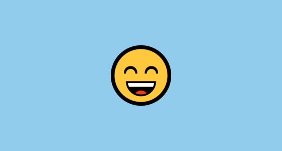 😄 Visage Très Souriant Aux Yeux Rieurs Emoji on Microsoft Windows 10 ...