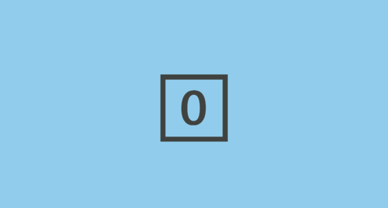 0️⃣ Keycap Digit Zero Emoji on Microsoft Windows 8.1