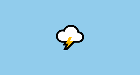 🌩️ Awan Dengan Kilat Emoji on Microsoft Windows 10 May 2019 Update