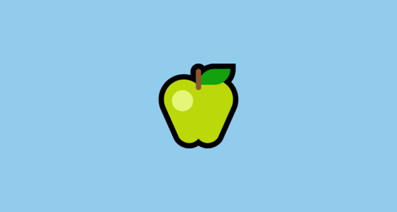 🍏 Grüner Apfel Emoji on Microsoft Windows 10 May 2019 Update