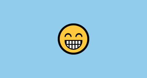 😁 Visage Souriant Aux Yeux Rieurs Emoji on Microsoft Windows 10 May ...