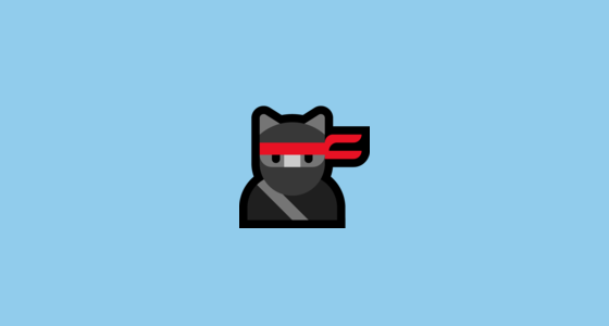🐱‍👤 Ninja Cat Emoji on Microsoft Windows 10 May 2019 Update