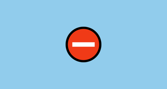 ⛔ Sens Interdit Emoji on Microsoft Windows 10 May 2019 Update